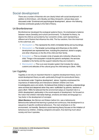 Child development theories | PDF