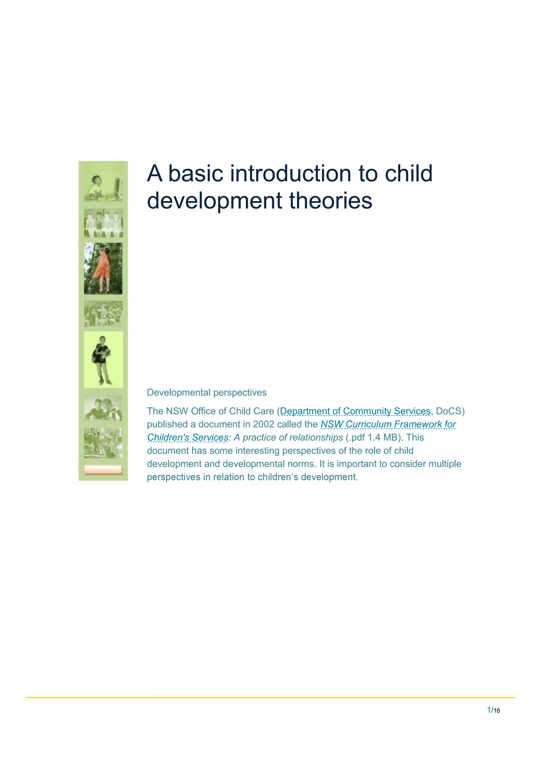 Child development theories | PDF