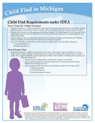Child Find Michigan | PDF