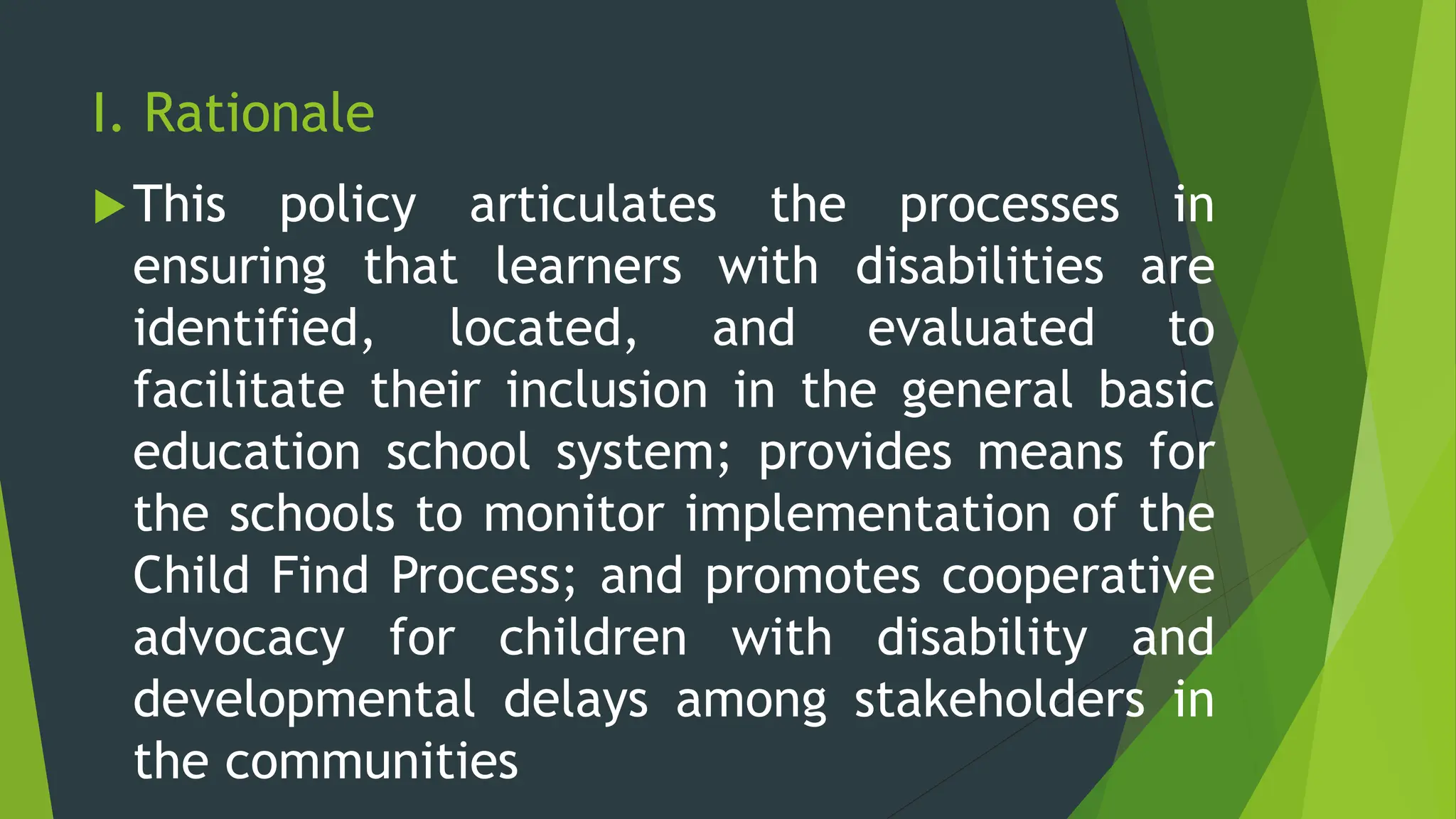 Child Find Policy for Learners with Disabilities Towards.pptx