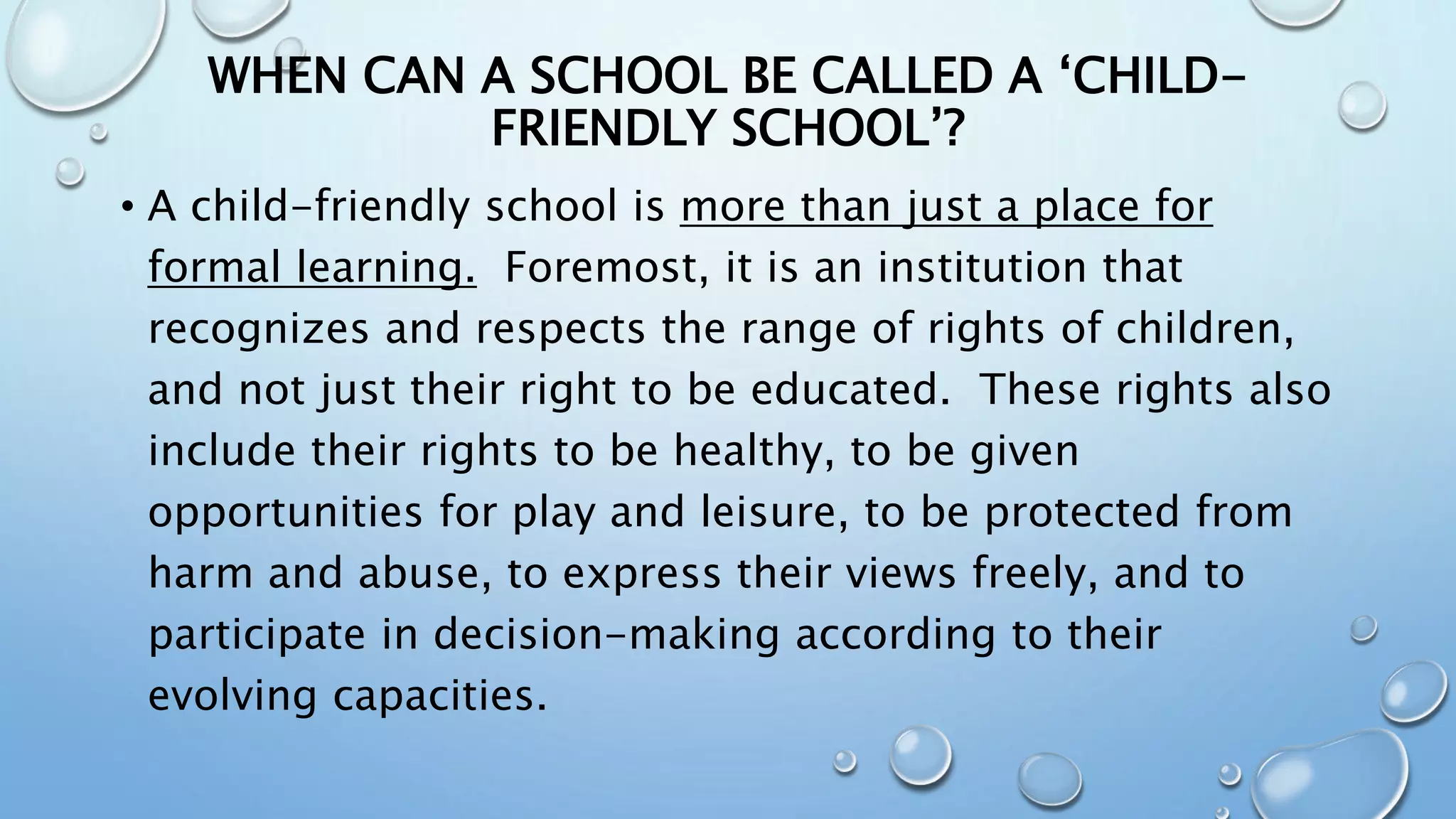 Child friendly school | PPTX