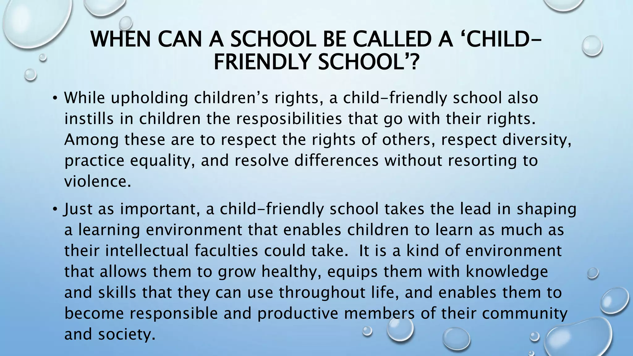 Child friendly school | PPTX