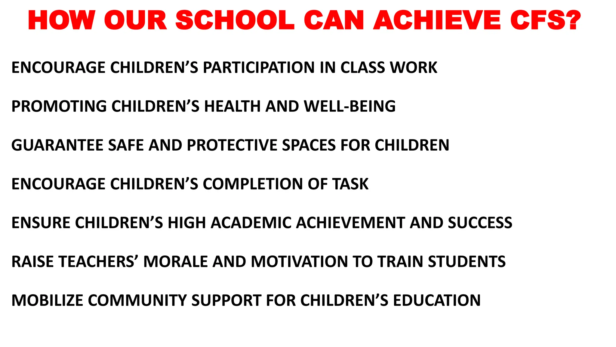 CHILD FRIENDLY SCHOOL for school growths | PDF