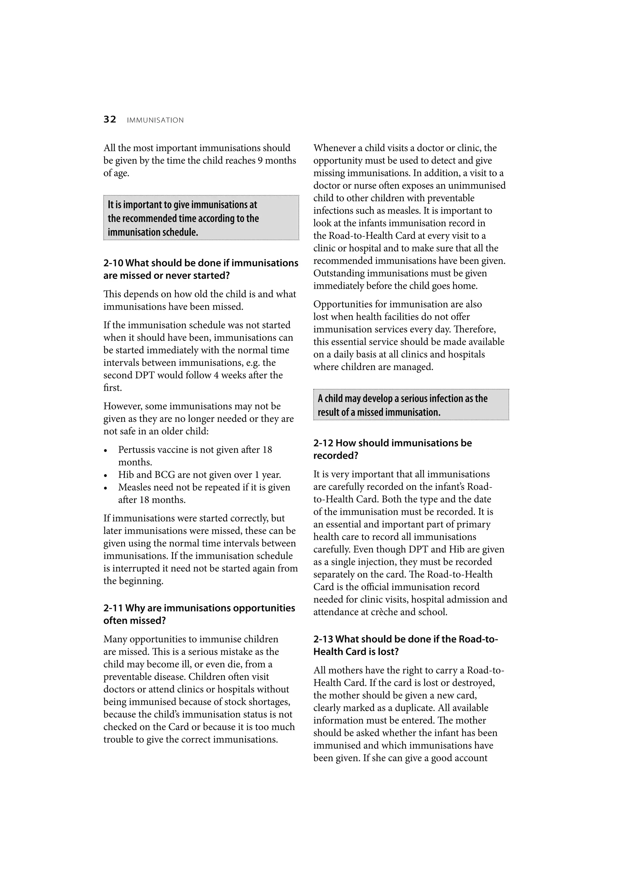 Child healthcare immunisation | PDF