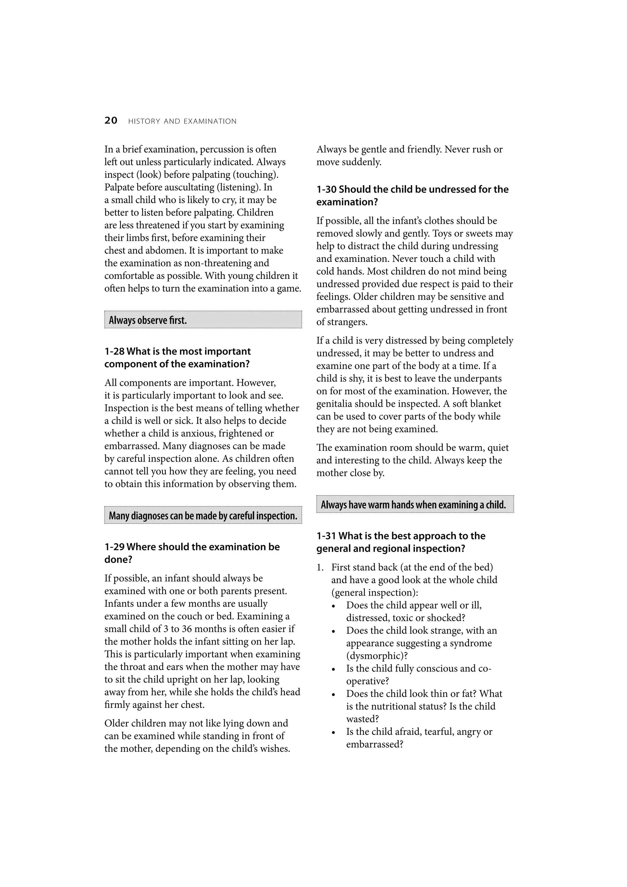 Child Healthcare: The history and examination | PDF
