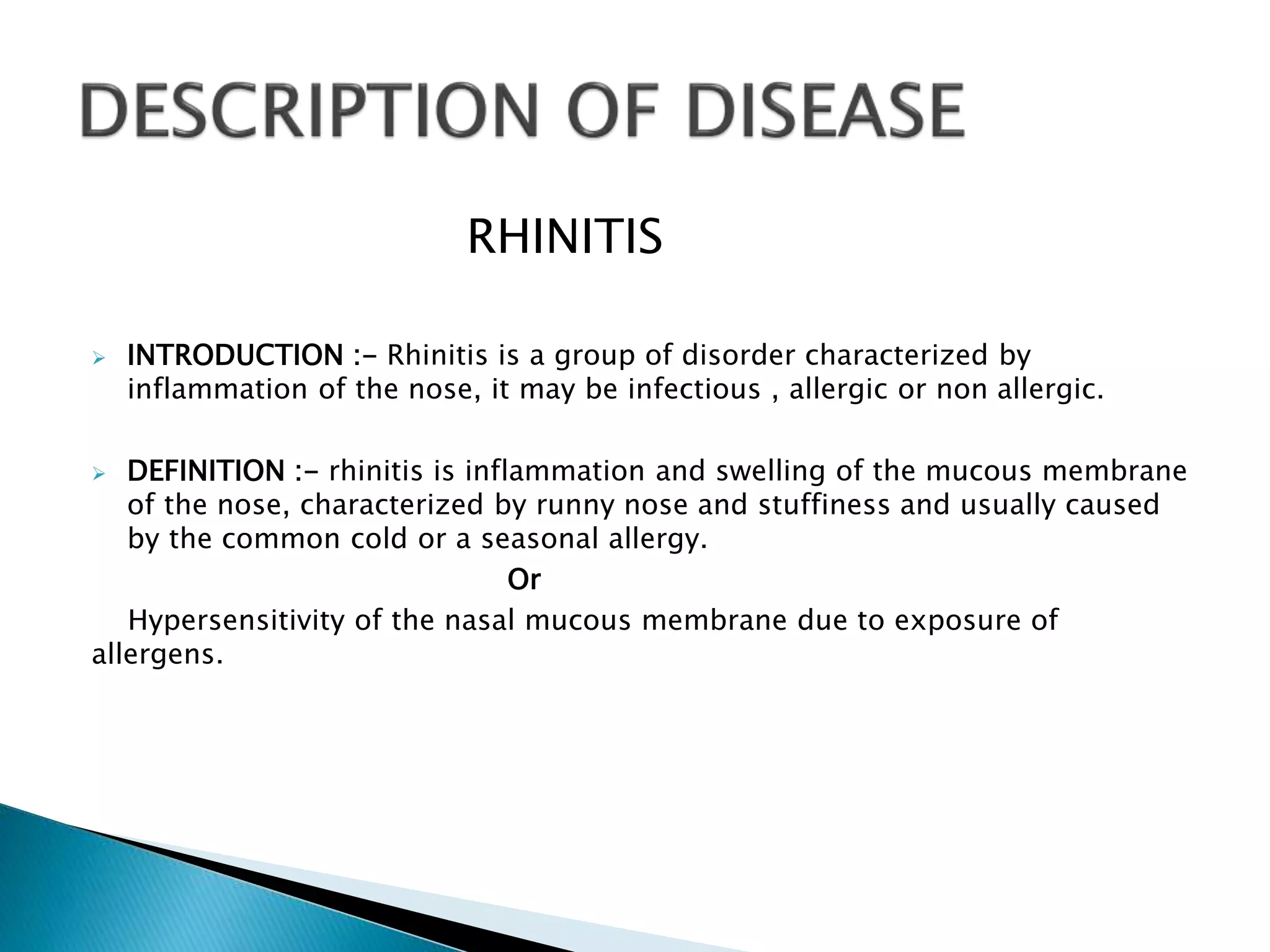 CHILD HEALTH NURSING- RHINITIS | PPTX