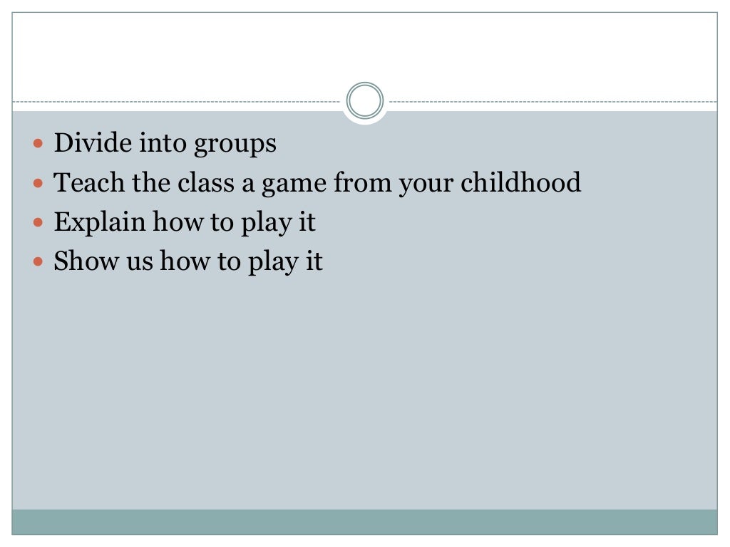 ESL Intermediate Lesson Childhood ESL Intermediate Lesson Childhood