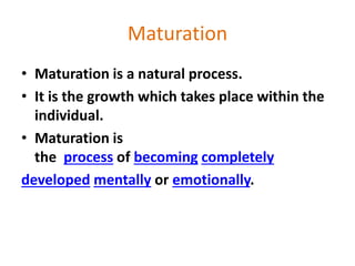 CHILDHOOD AND GROWING UP | PPTX