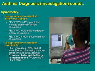 Childhood asthma diagnosis and management | PPTX