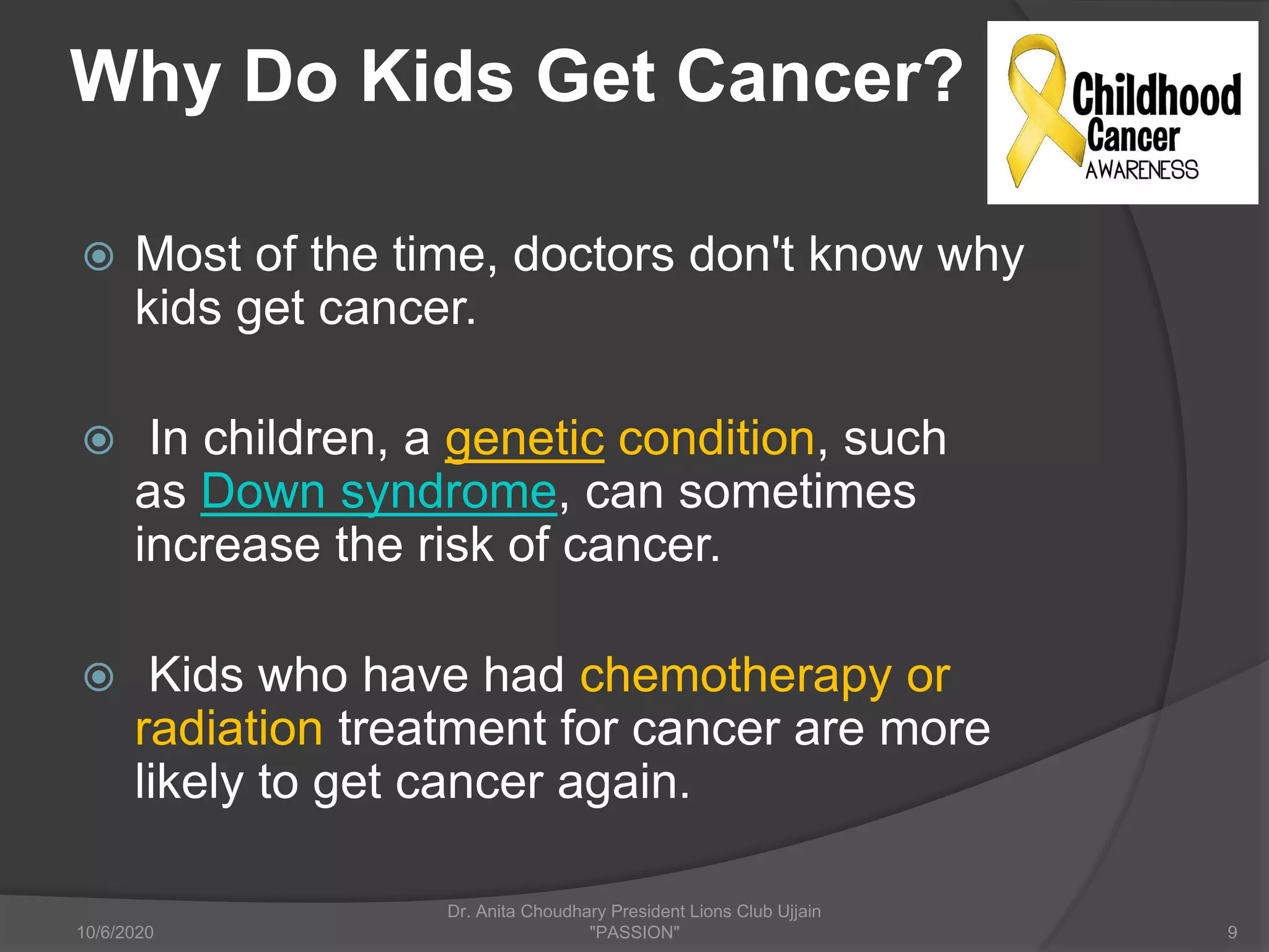 Childhood cancer awareness | PPTX