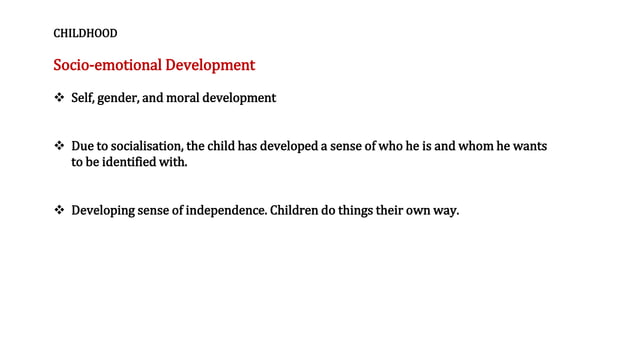 childhood development - socio emotional and physical | PPT