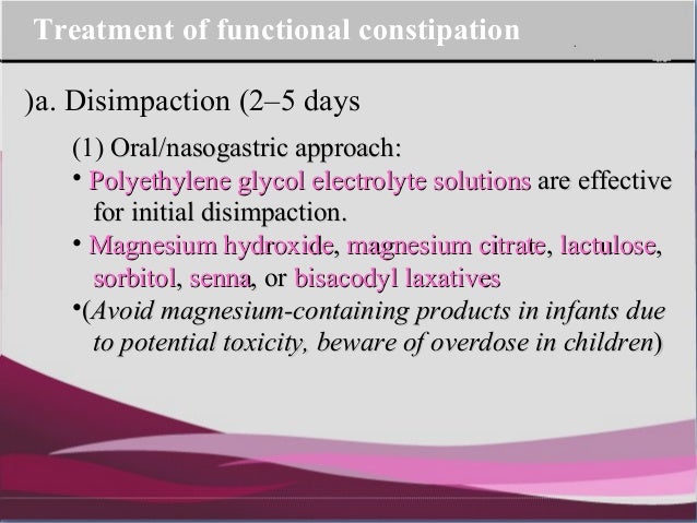Childhood constipation