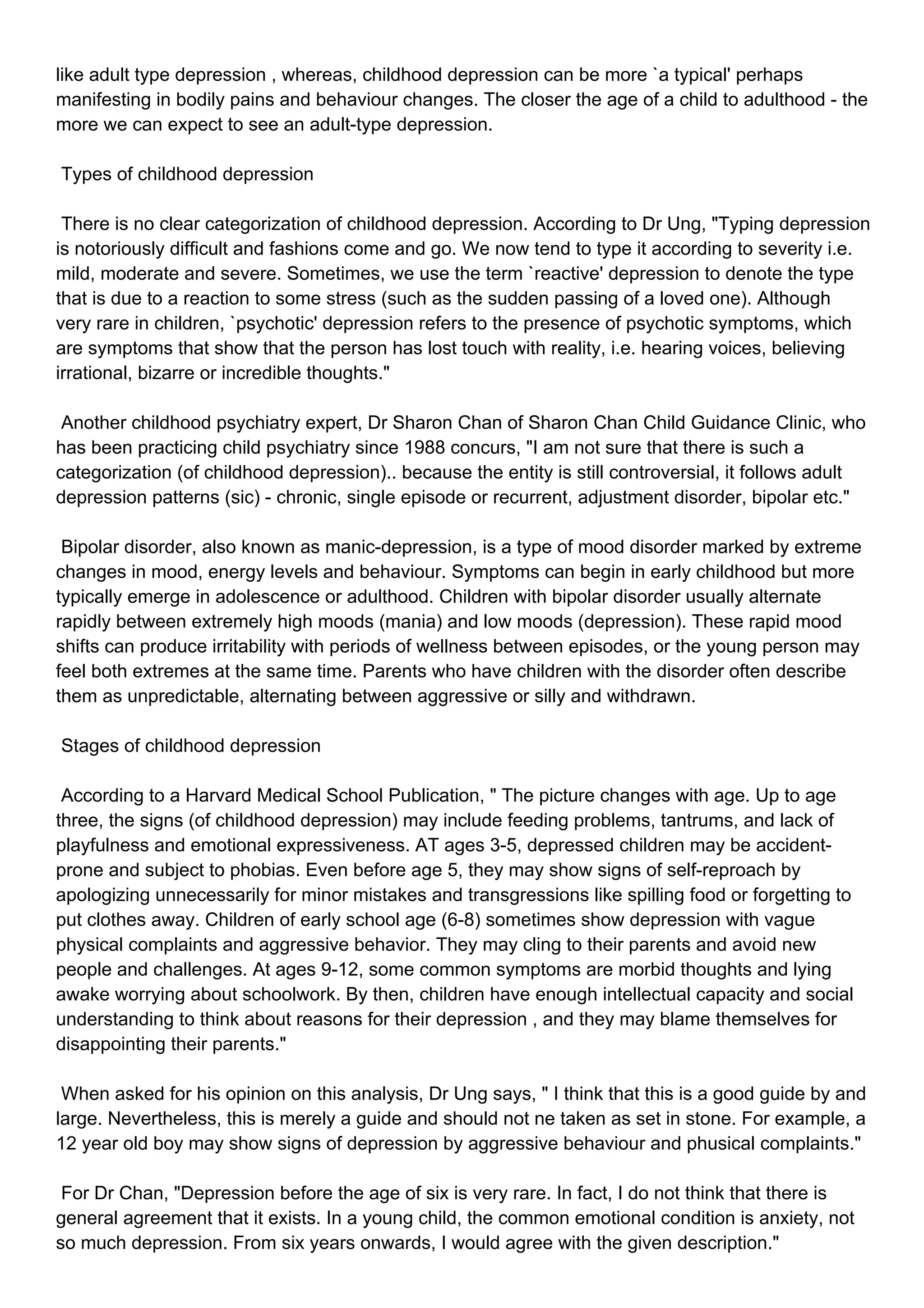 Childhood Depression | PDF