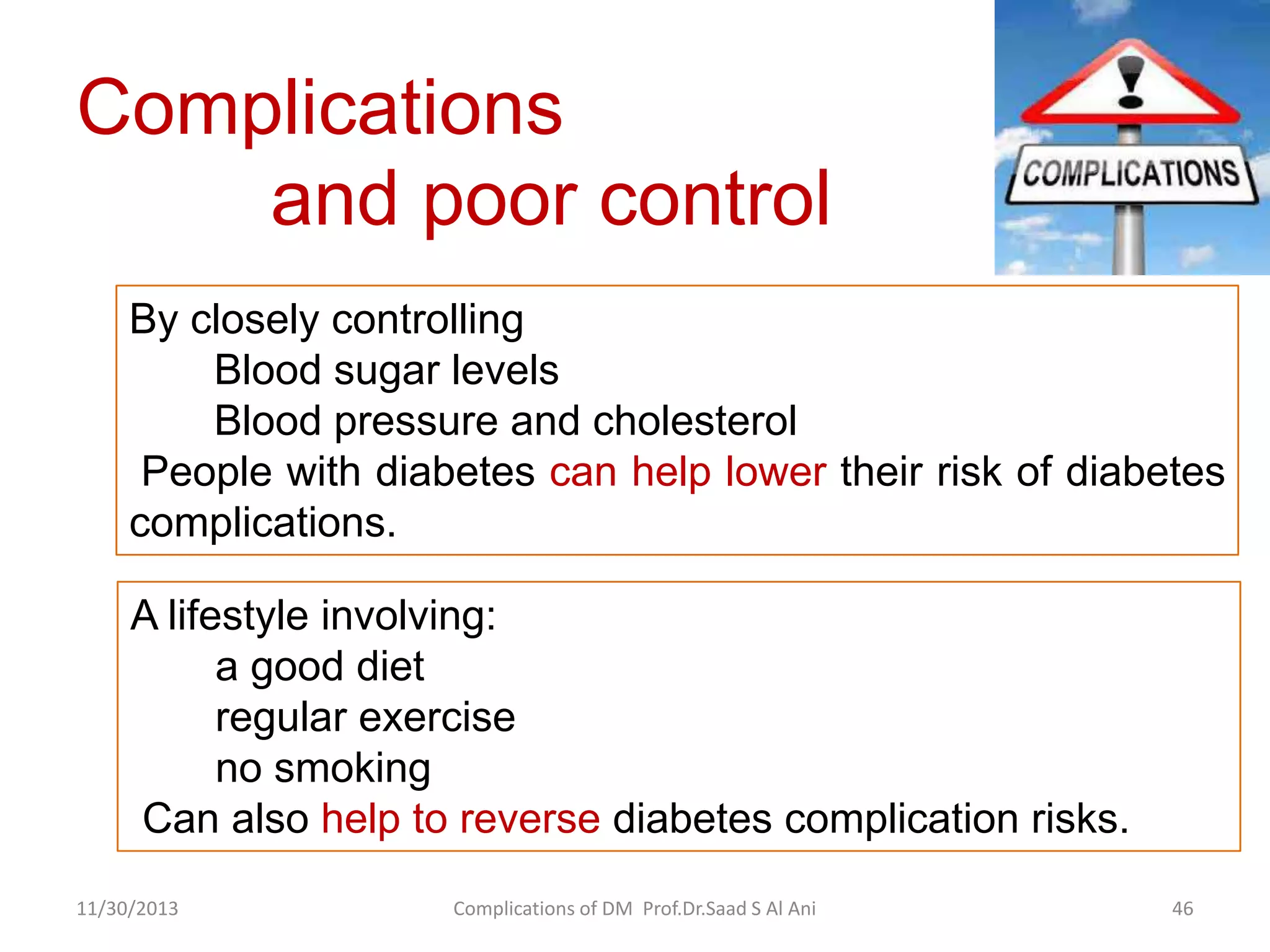 Childhood diabetes mellitus and its complications | PPTX