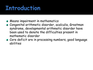 Childhood disorders | PPTX