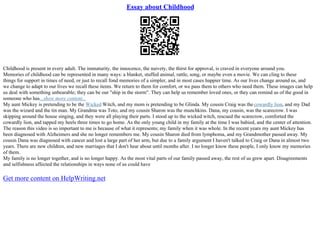 Childhood Essay | PDF