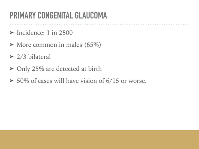 Congenital glaucoma | PDF