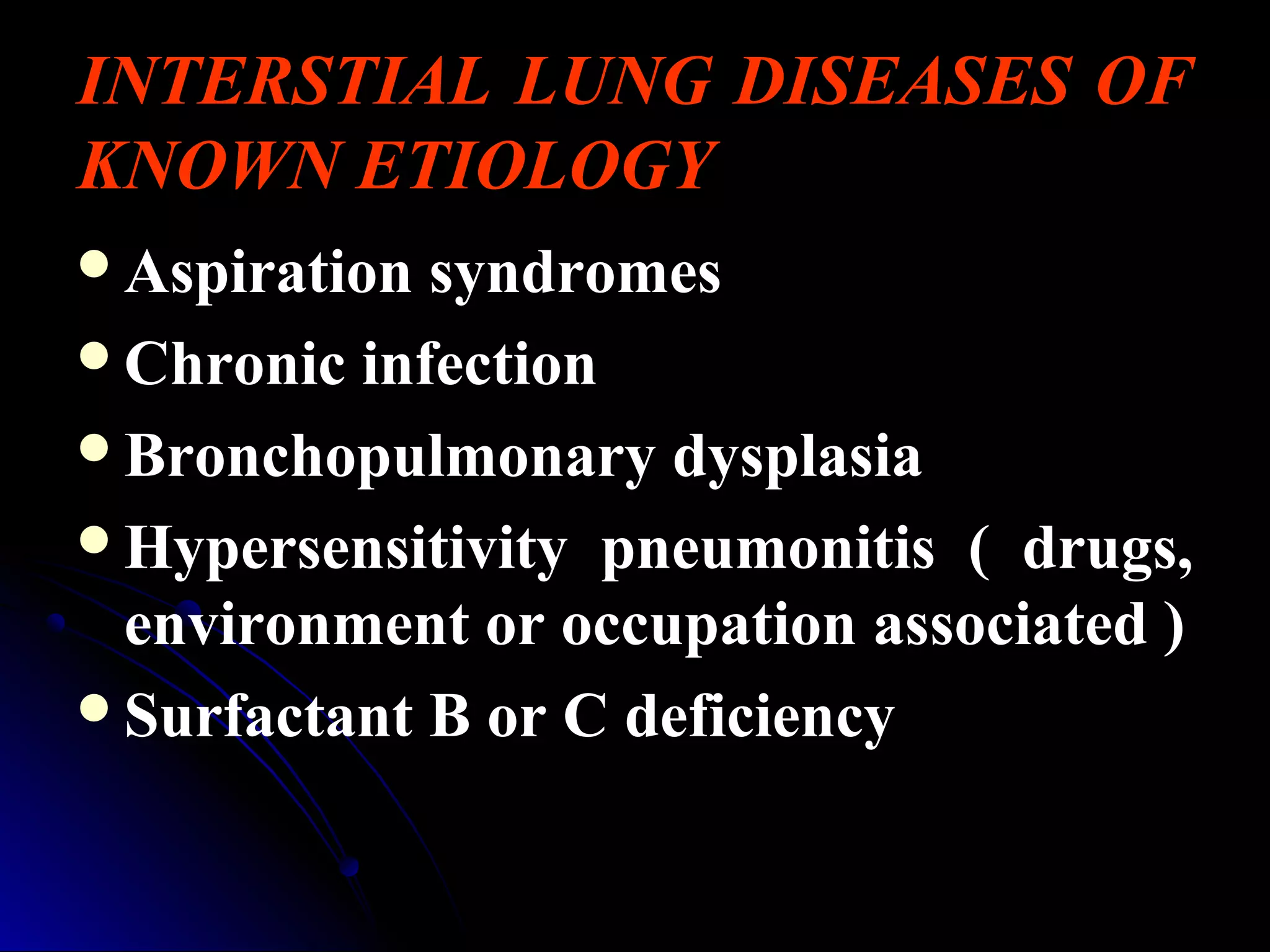 Childhood interstitial lung disease | PPT