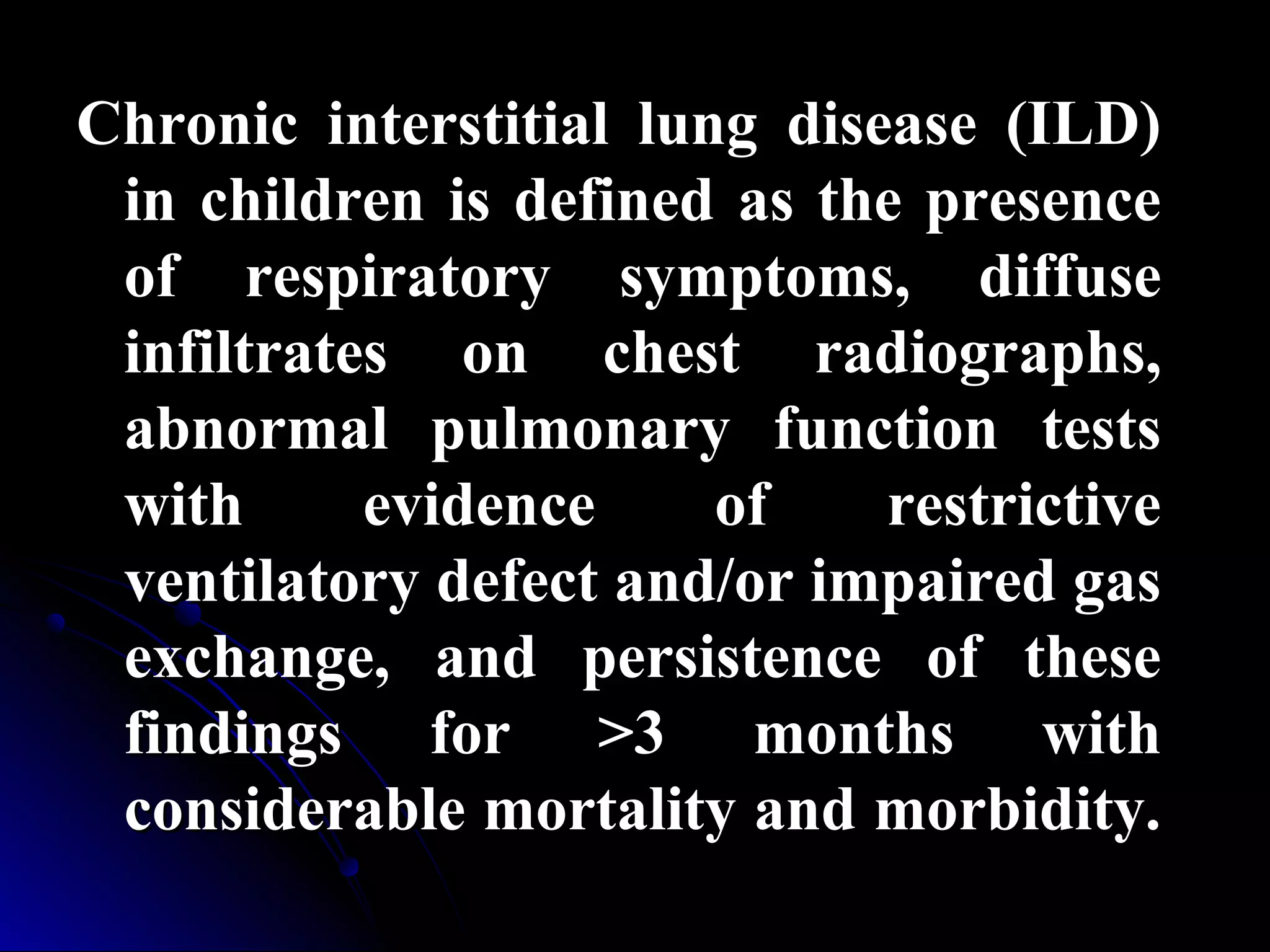 Childhood interstitial lung disease | PPT