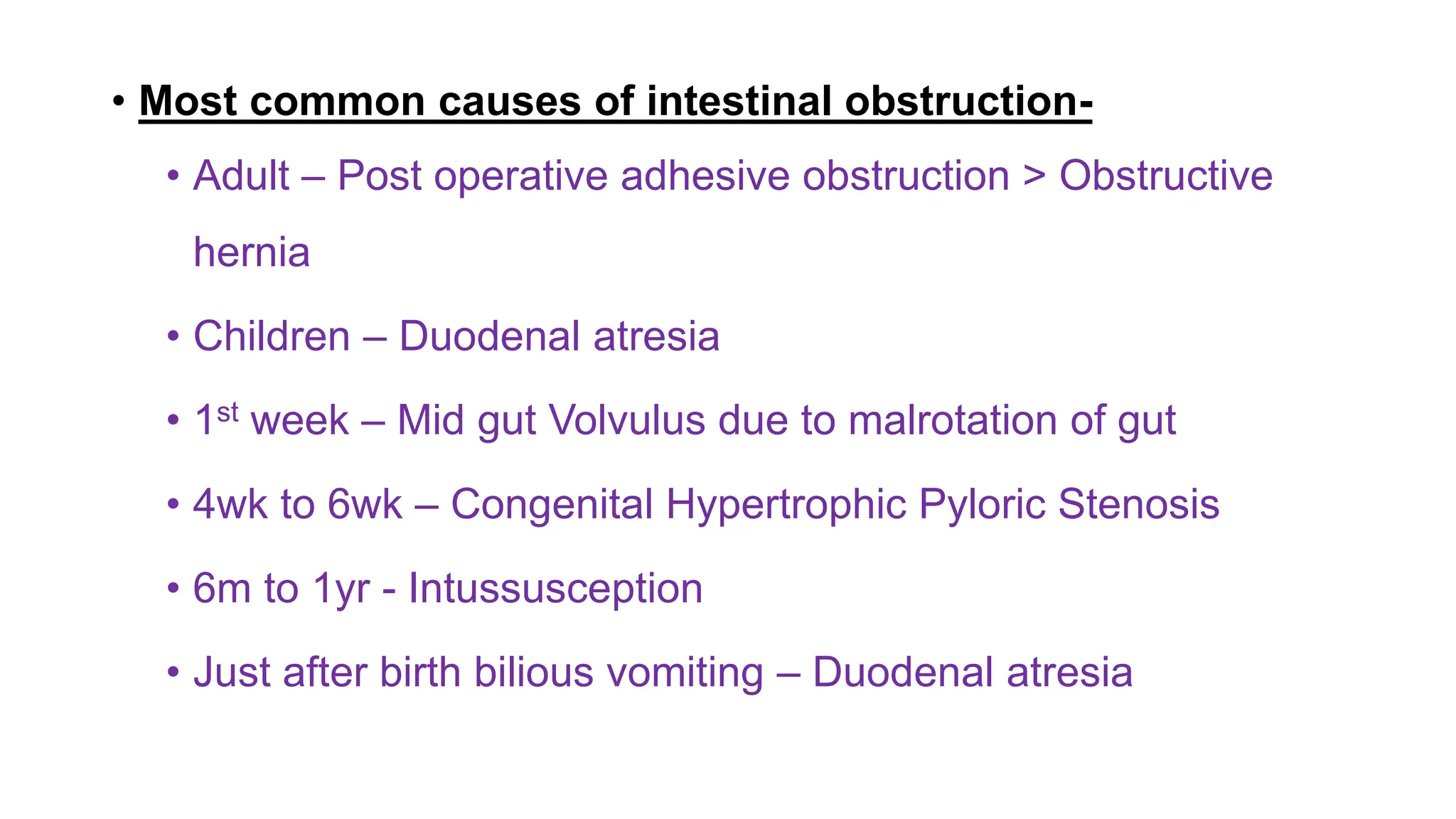 childhood intestinal obstruction.pptx | Pregnancy | Reproductive Health