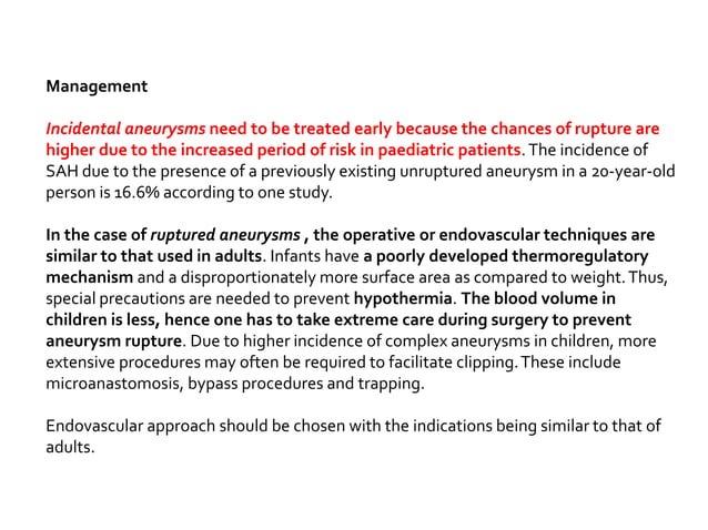 Childhood intracranial aneurysms | PPT