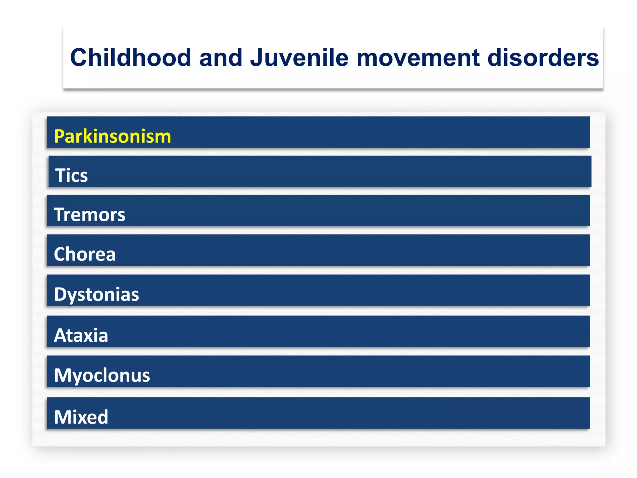 Childhood and juvenile movement disorders | PDF