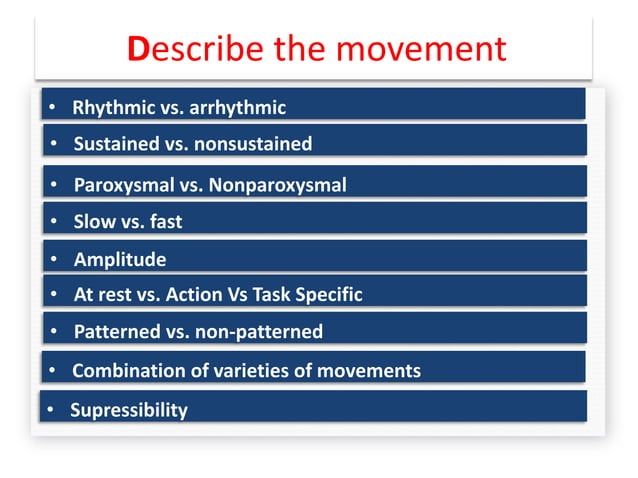 Childhood and juvenile movement disorders | PPT