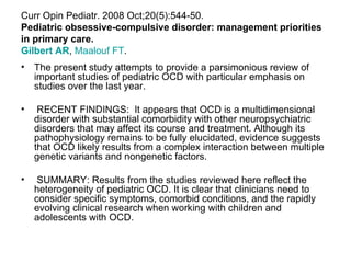 Childhood Obsessive Compulsive Disorder Ocd | PPT