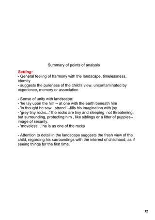 Class Notes on 'Childhood' by Edwin Muir | PDF