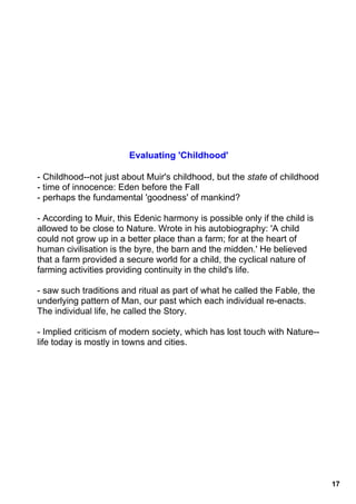 Class Notes on 'Childhood' by Edwin Muir | PDF