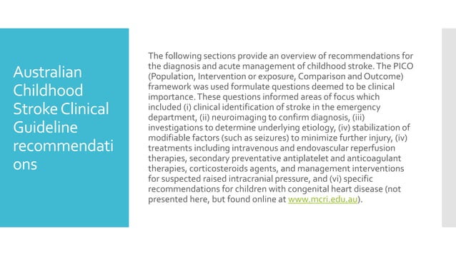 Australian Clinical Consensus Guideline: The diagnosis and acute ...
