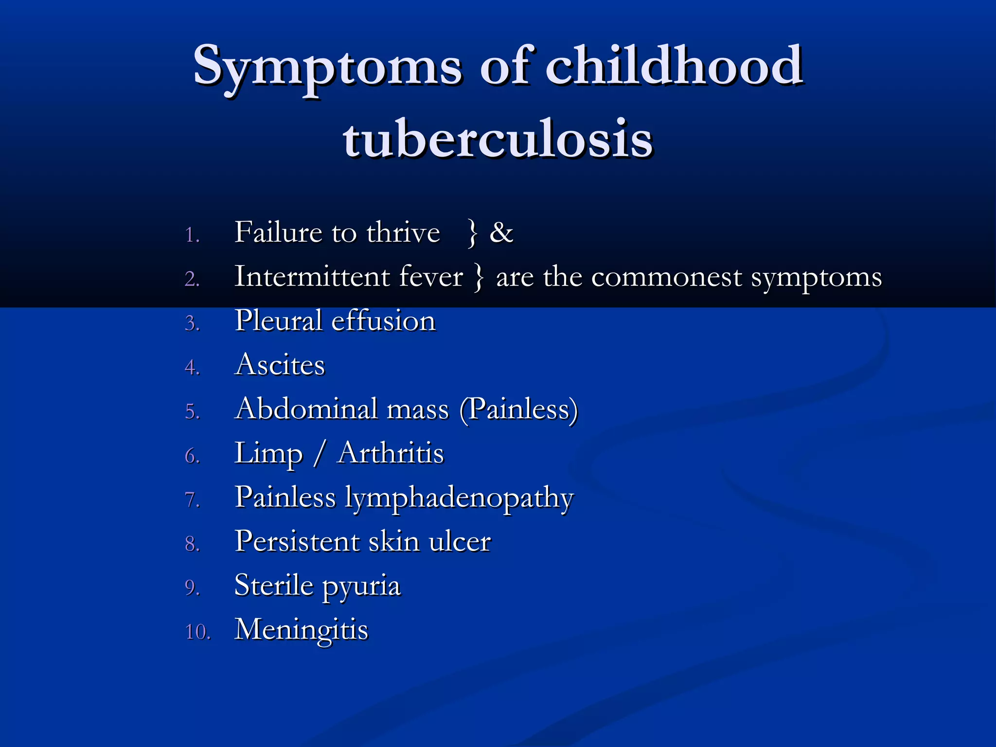 Childhood TB | PPT