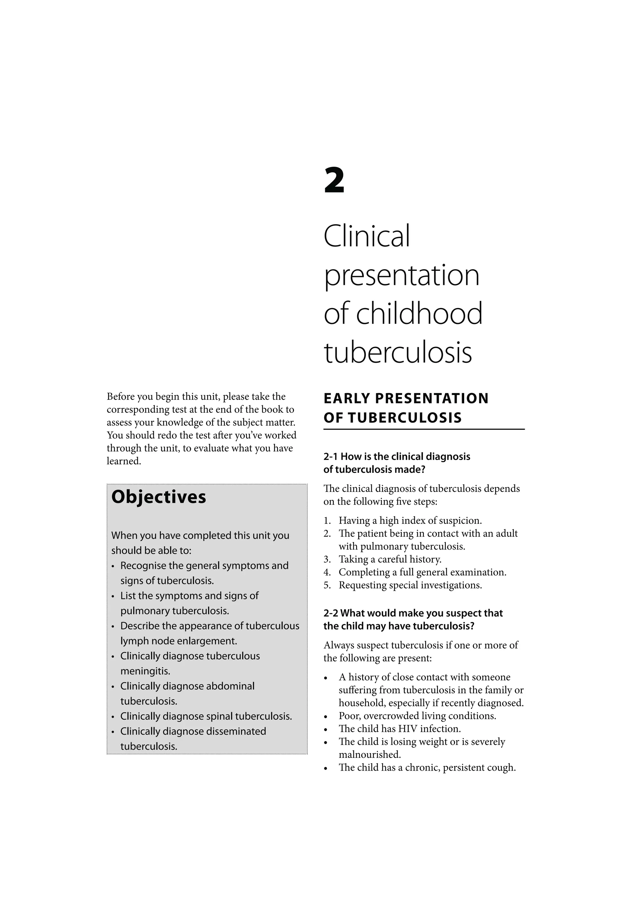Childhood TB: Clinical presentation of childhood tuberculosis | PDF