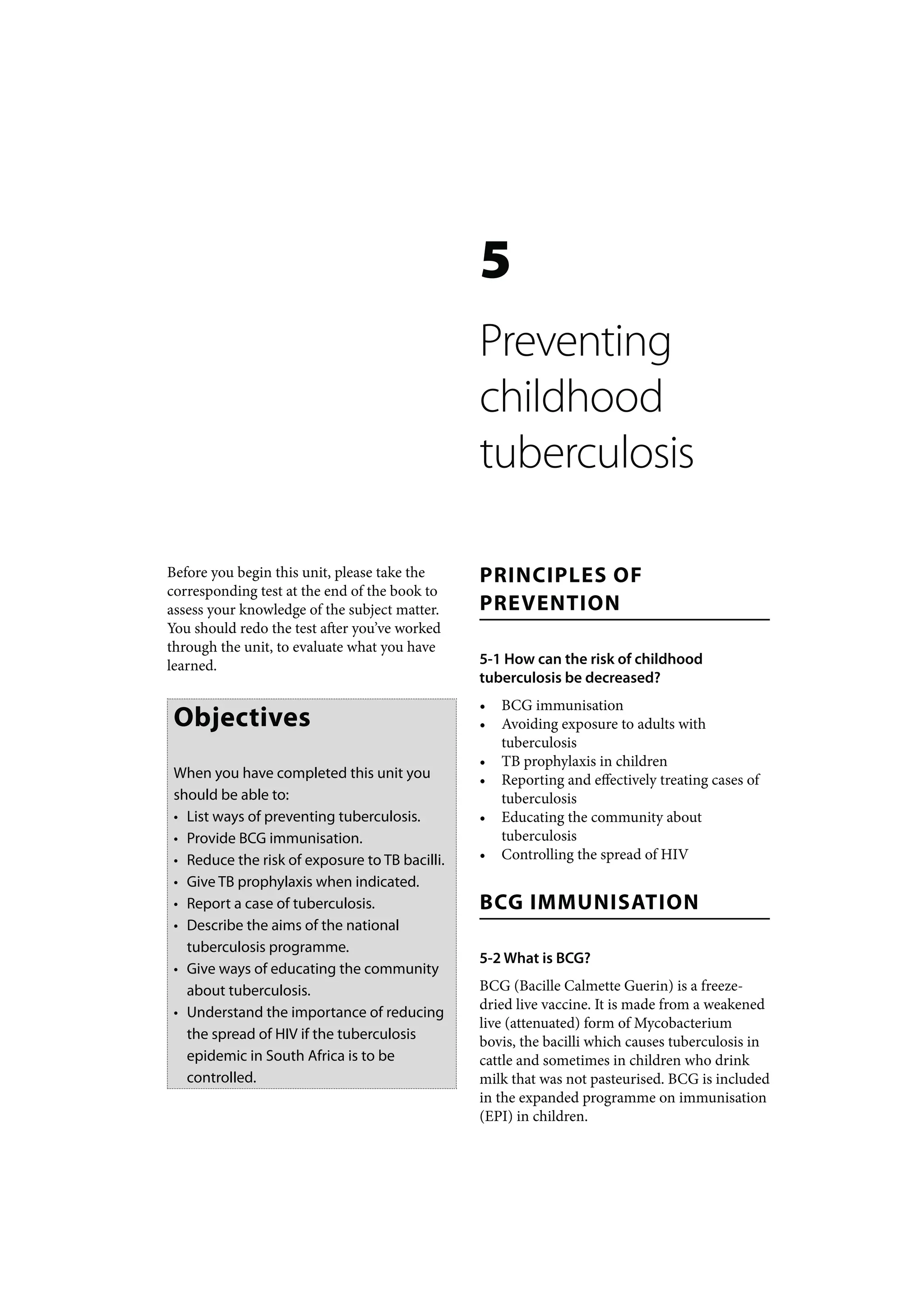 Childhood TB: Preventing childhood tuberculosis | PDF