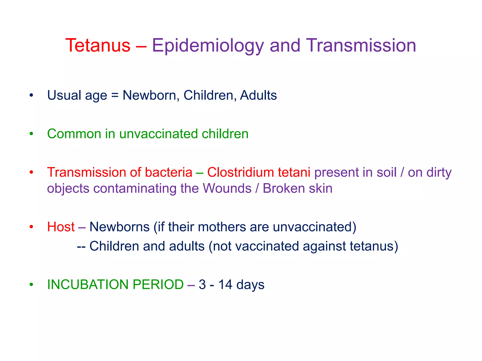 Childhood tetanus 2021 | PDF