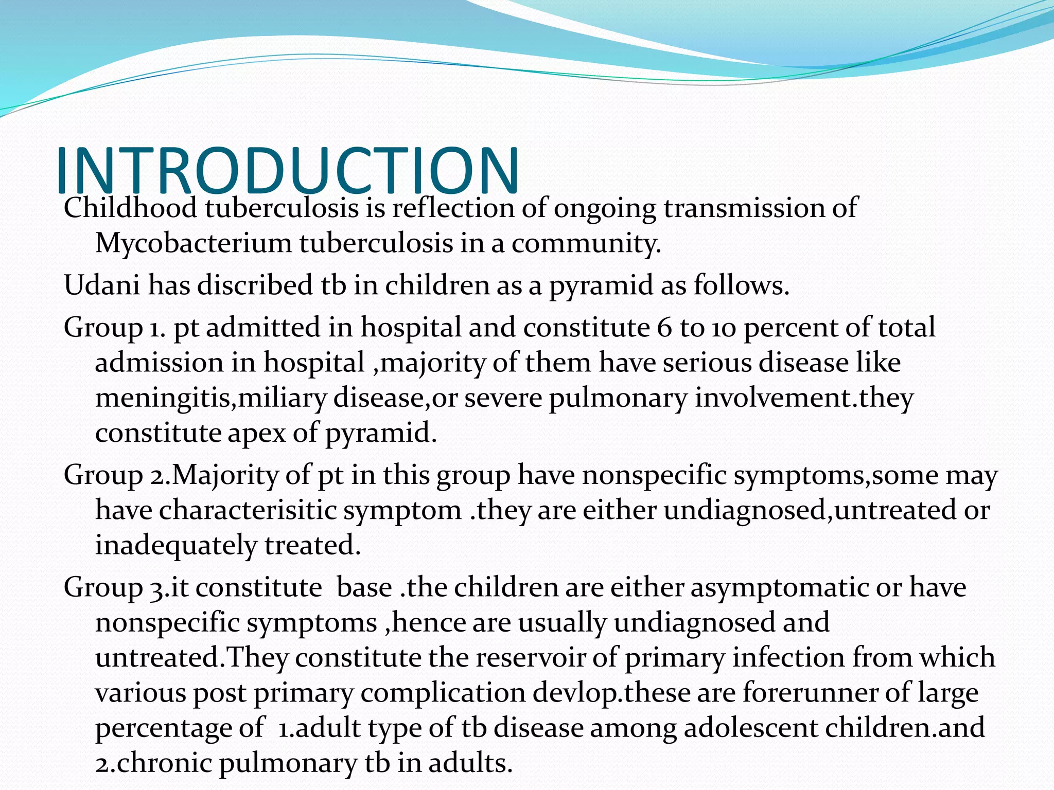 Childhood tuberculosis diagonosis and its management | PPTX