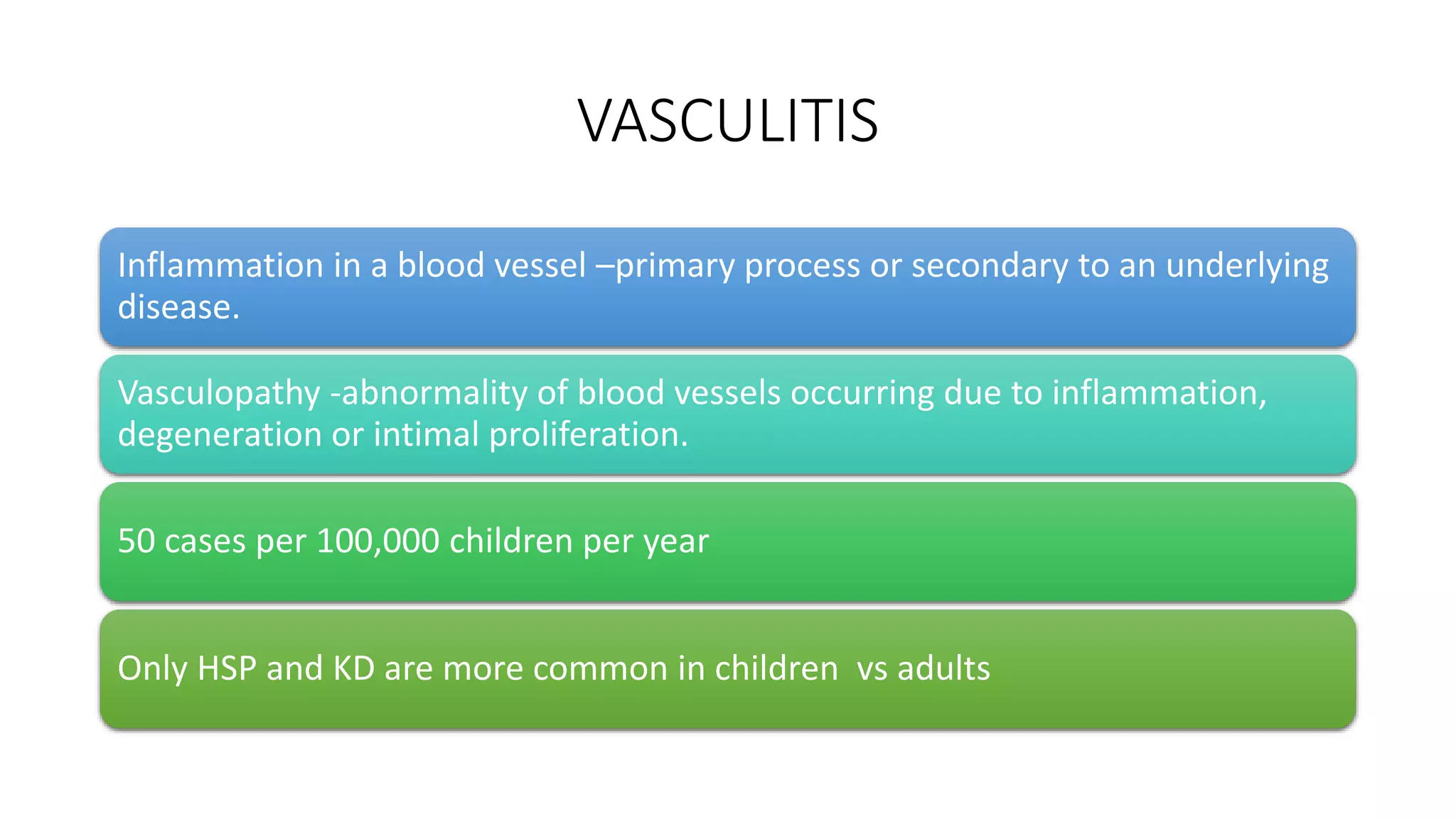 Childhood vasculitis - KD, HSP and other vasculitic syndromes | PPTX