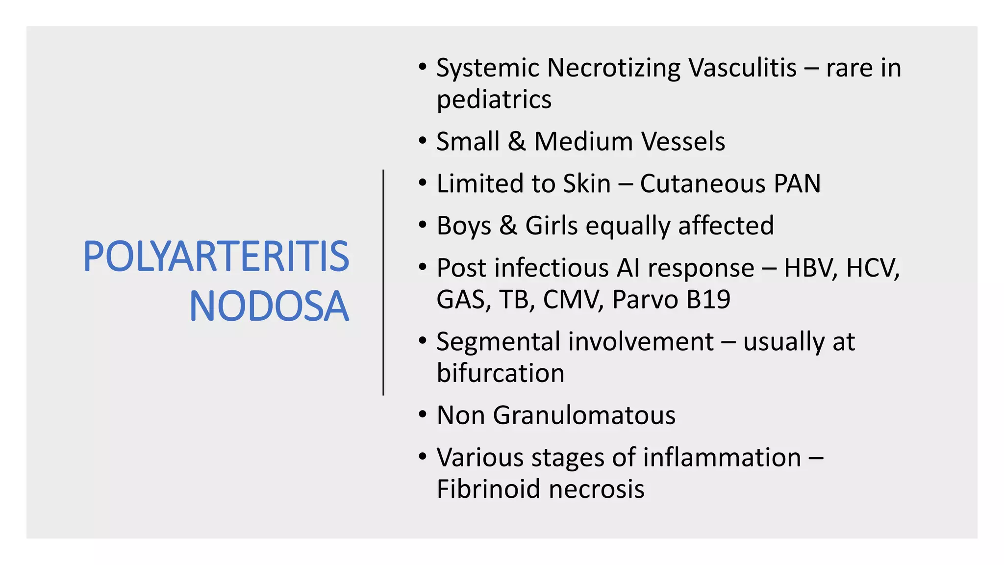 Childhood vasculitis - KD, HSP and other vasculitic syndromes | PPTX