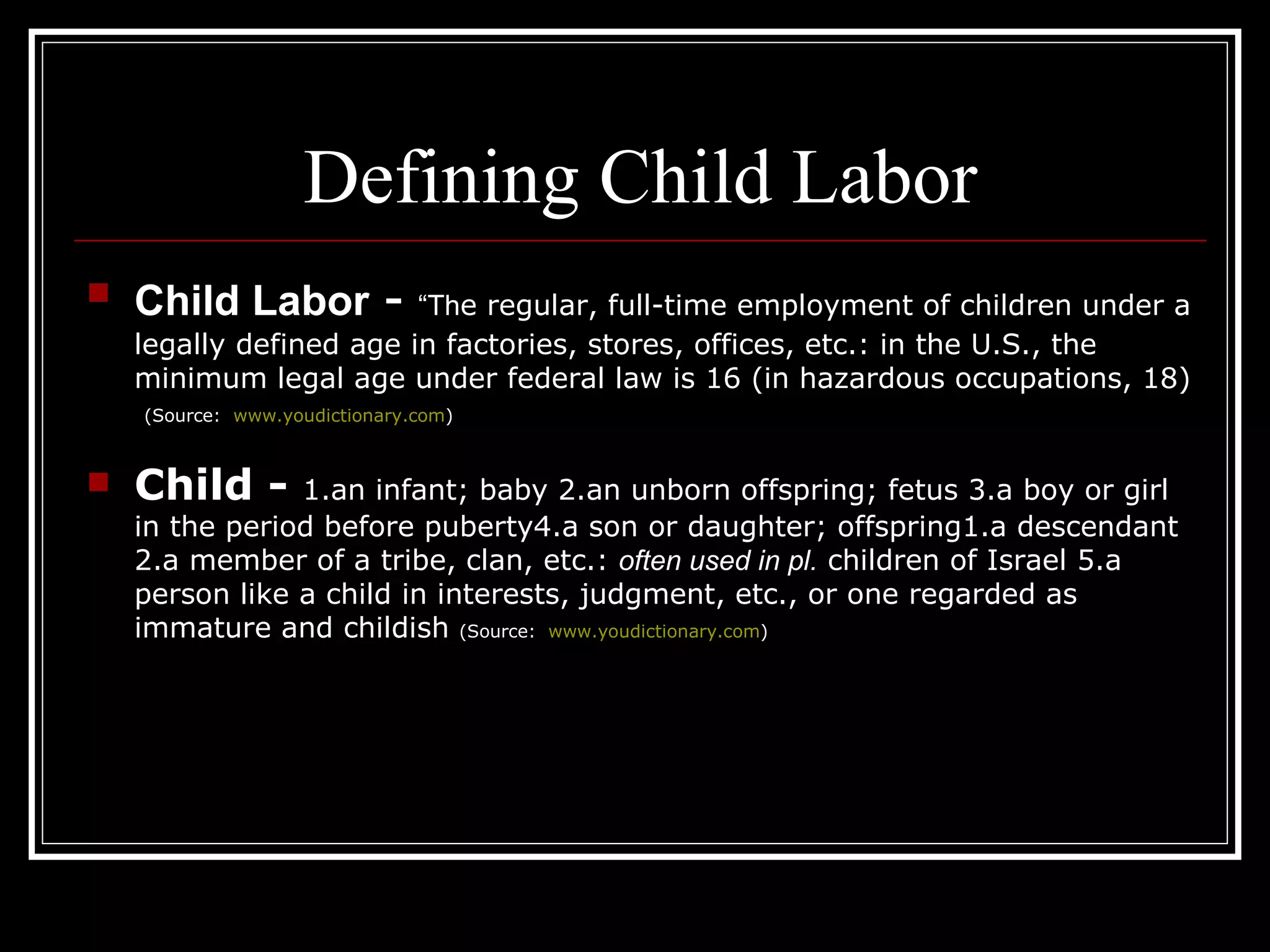 Child Labor | PPT