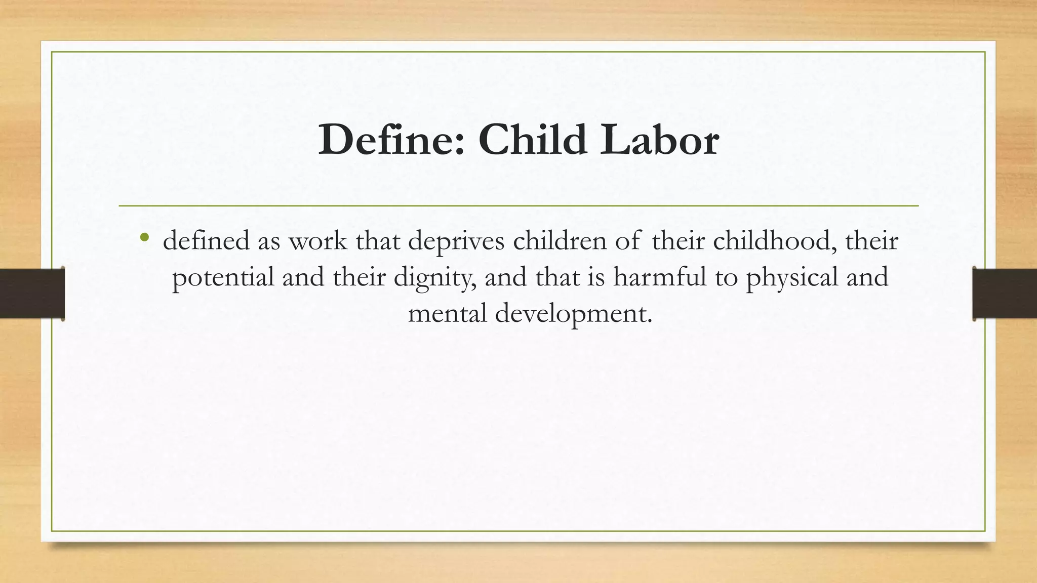 Child Labor | PPTX