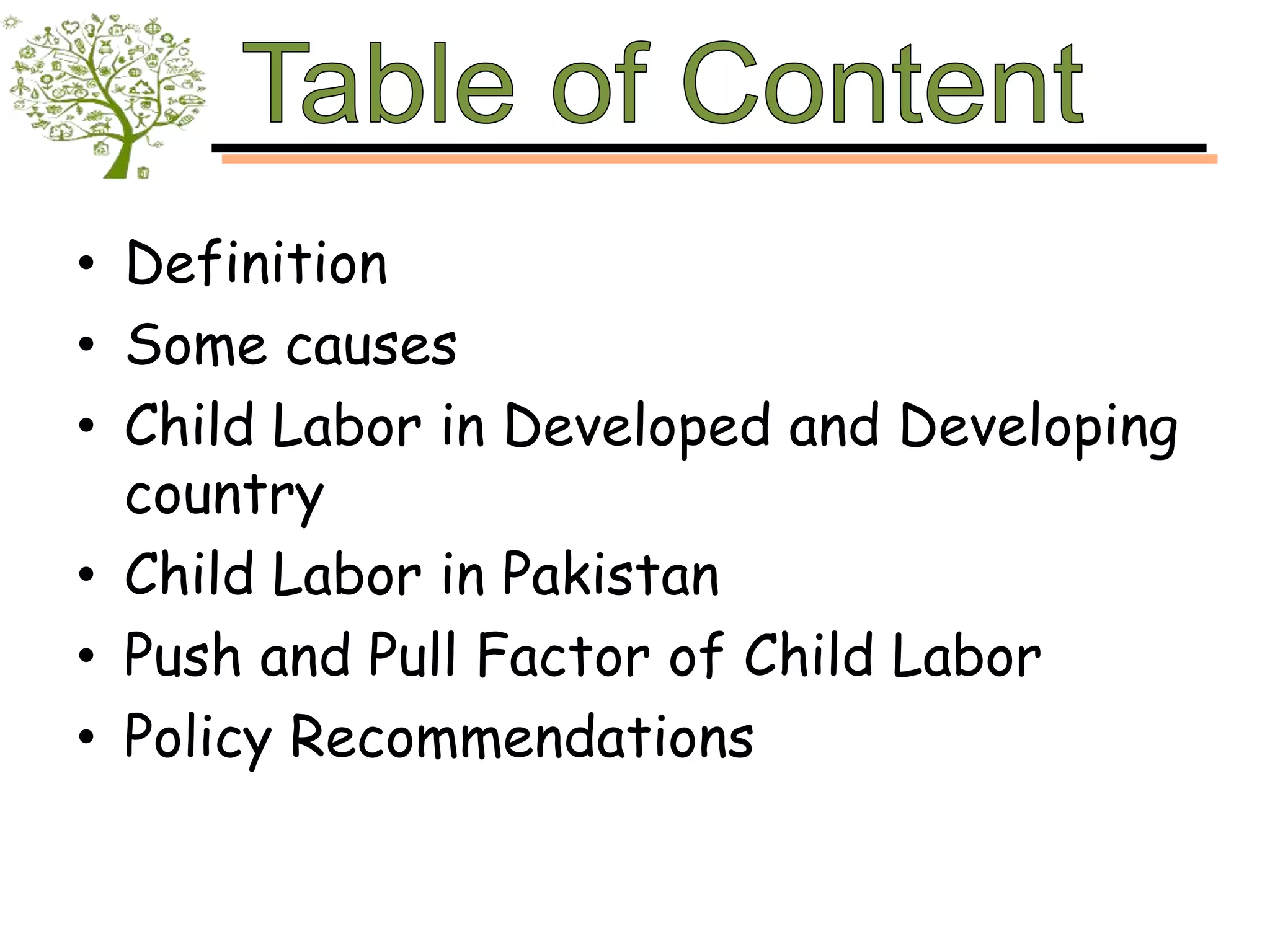 Child labor in Pakistan Economy Brief of Child Labor in Pakistan Push ...