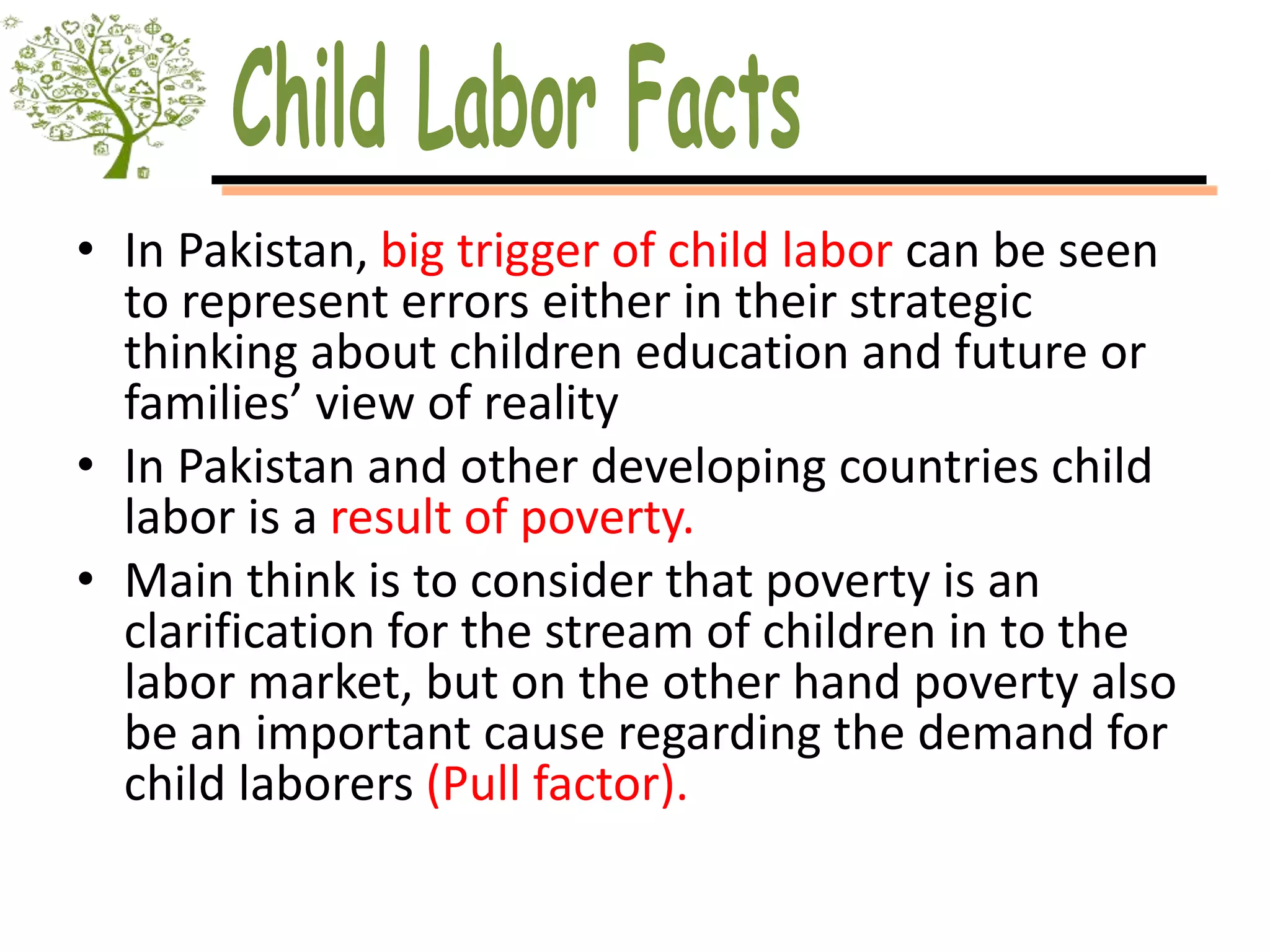 Child labor in Pakistan Economy Brief of Child Labor in Pakistan Push ...