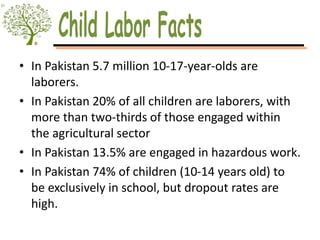Child labor in Pakistan Economy Brief of Child Labor in Pakistan Push ...
