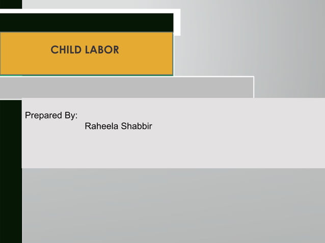Child labor | PPT