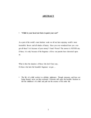Causes and effects of child labor | DOCX