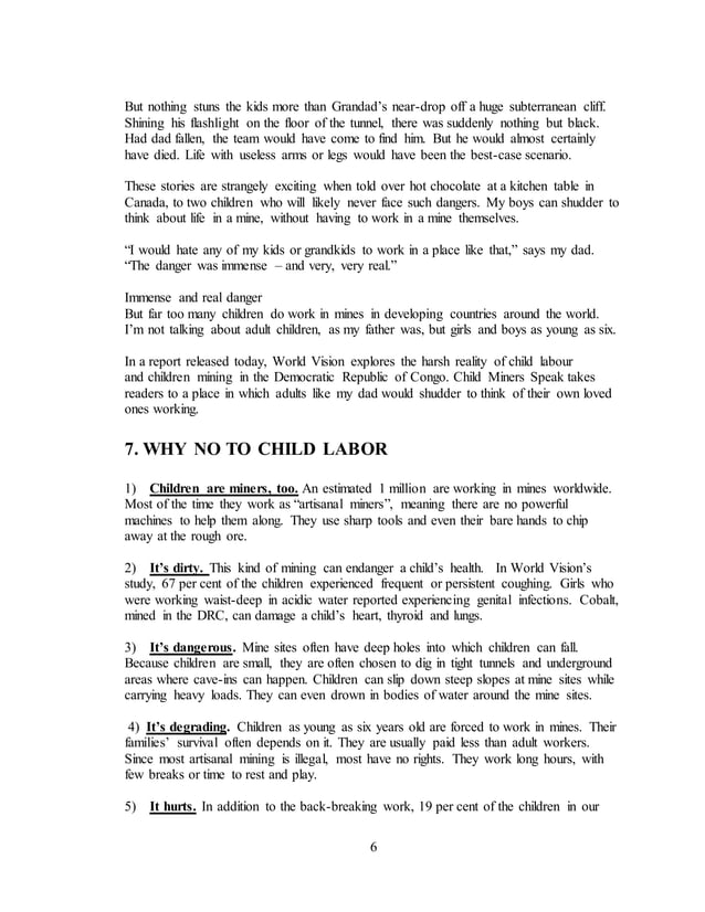 Causes and effects of child labor | DOCX | Parenting Children Aged 4-11 ...