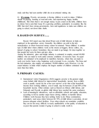 Causes and effects of child labor | DOCX | Parenting Children Aged 4-11 ...