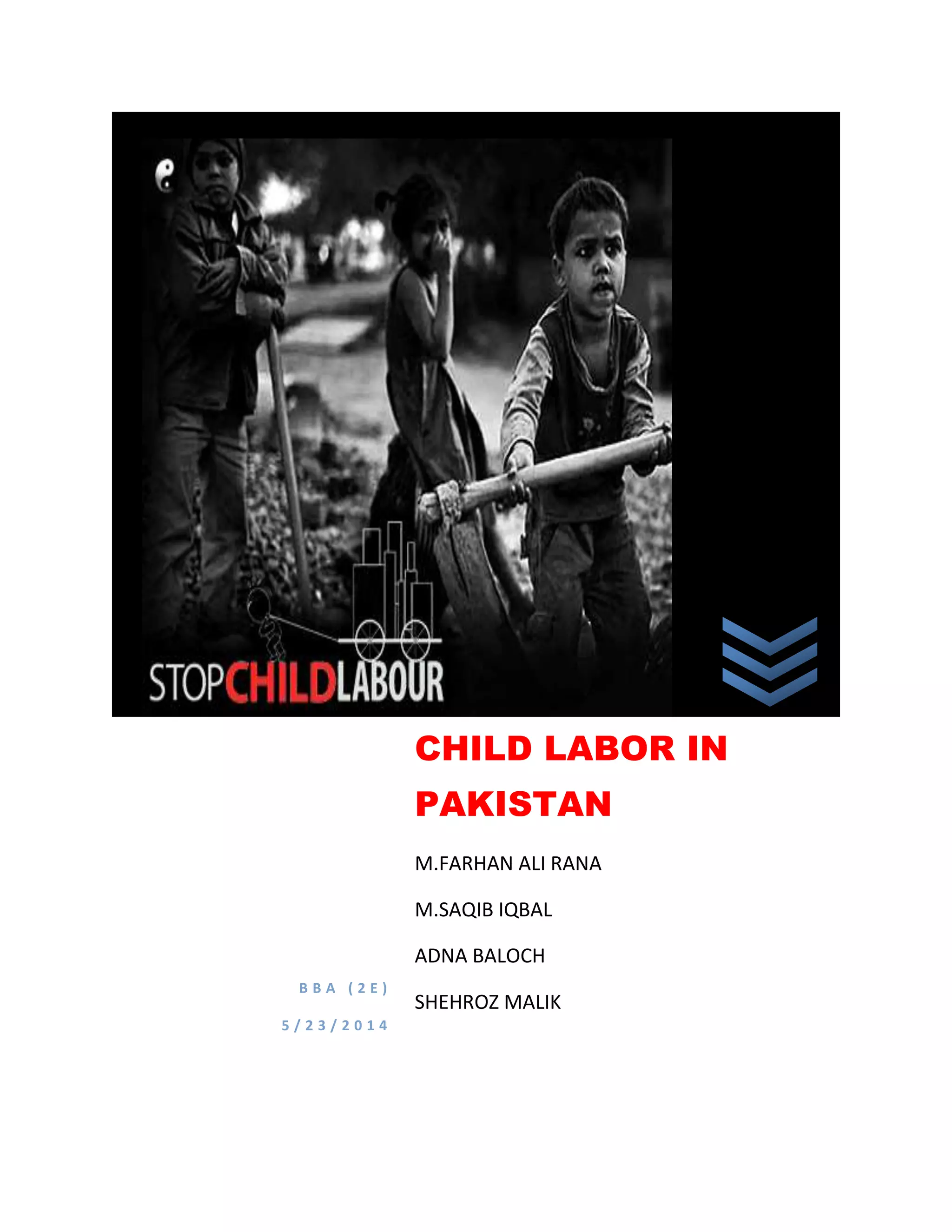 Child labor in pakistan by Farhan Ali Rana | DOCX