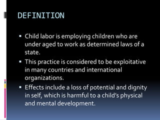 Child labour | PPTX