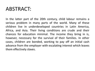 Child labour | PPTX